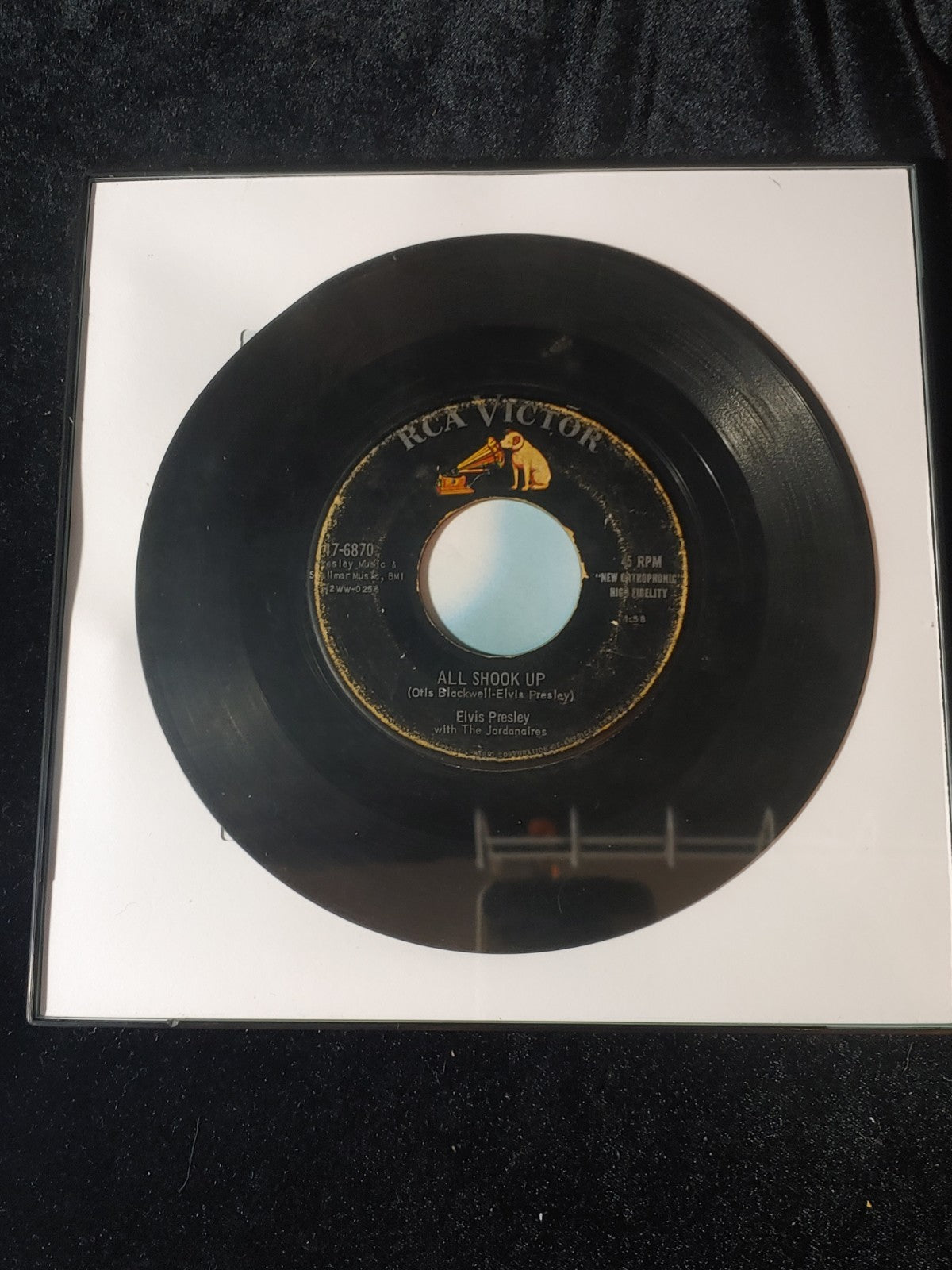FRAMED Elvis Presley All Shook Up 7" 45RPM Record – Worthy Surplus